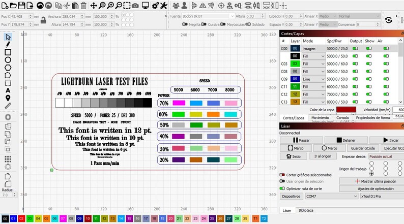 Lightburn Laser Engraved Test Files Laser Test File SVG - Etsy