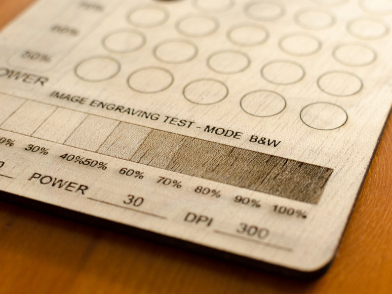 Lightburn Laser Test File: Plywood Cut & Engrave Scale (SVG/DXF) - Etsy