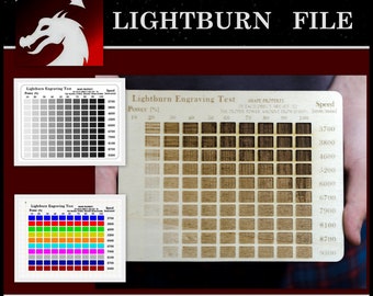 Lightburn Laser Engraved Test Files, Laser Test File SVG, Engrave Test ...