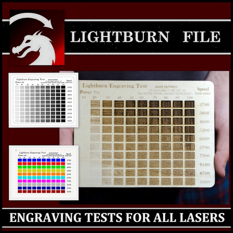 Lightburn Test Grid Svg - Etsy