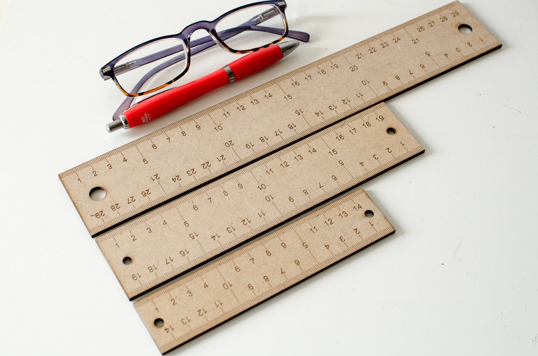 Ruler Laser Cut File: 15-30cm Vector Template (SVG, DXF) - Etsy