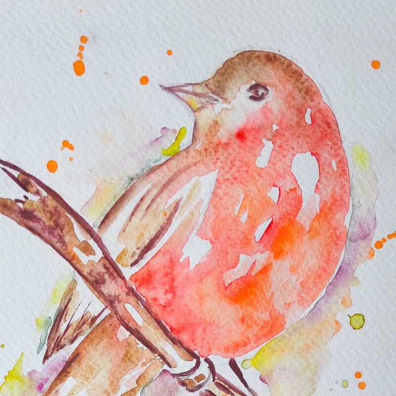 Robin Watercolour - Etsy UK