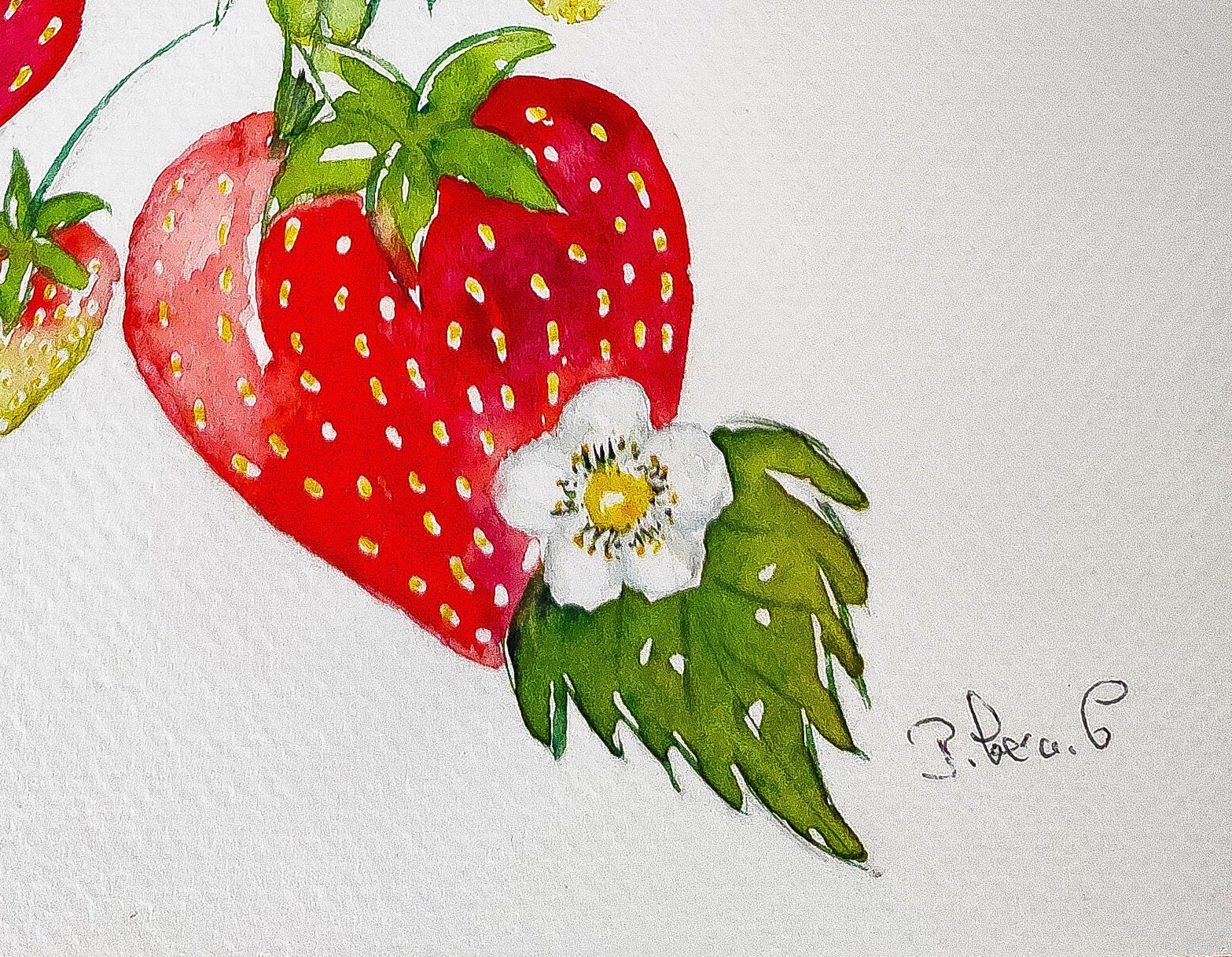 Watercolor Original Strawberry Painting Wall Art - Etsy