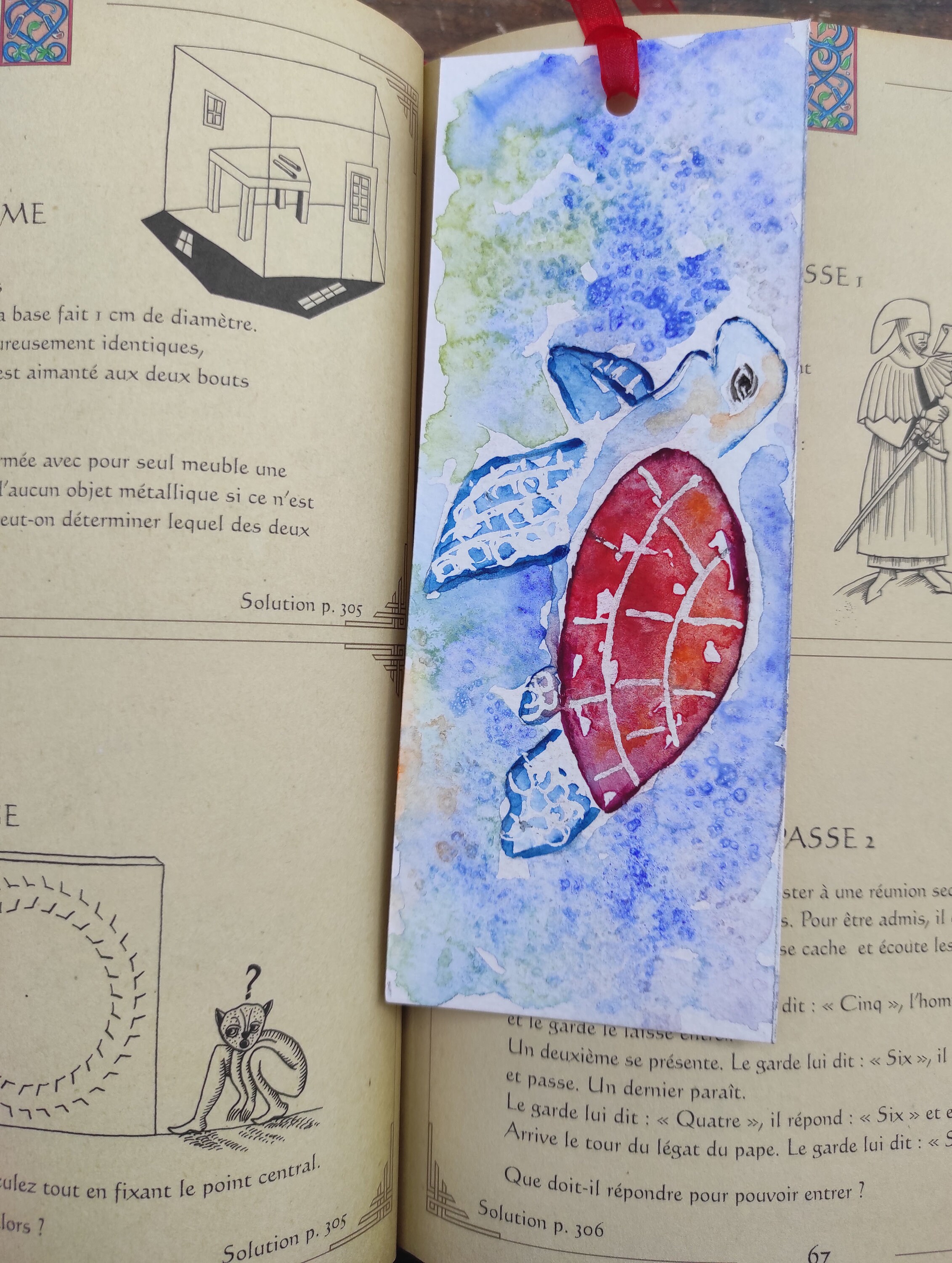 Watercolor Sea Turtle Bookmark for Book Handmade Gift and - Etsy