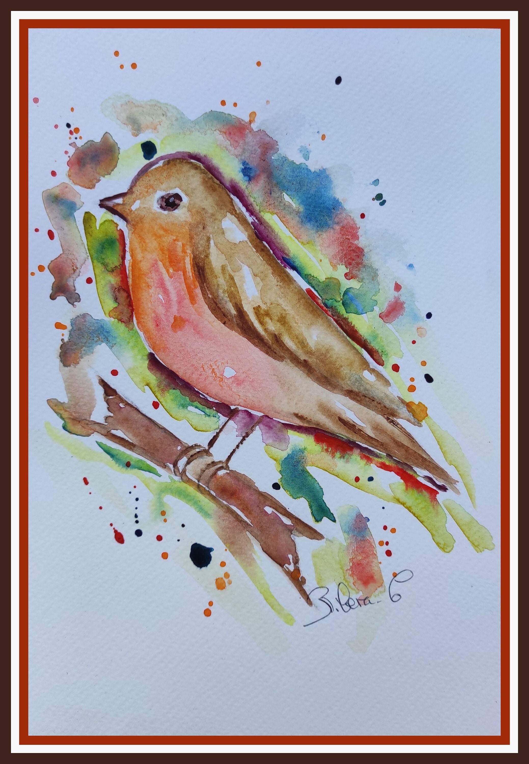 Red Robin Watercolor Painting Wall Art Mother's Day Gift - Etsy