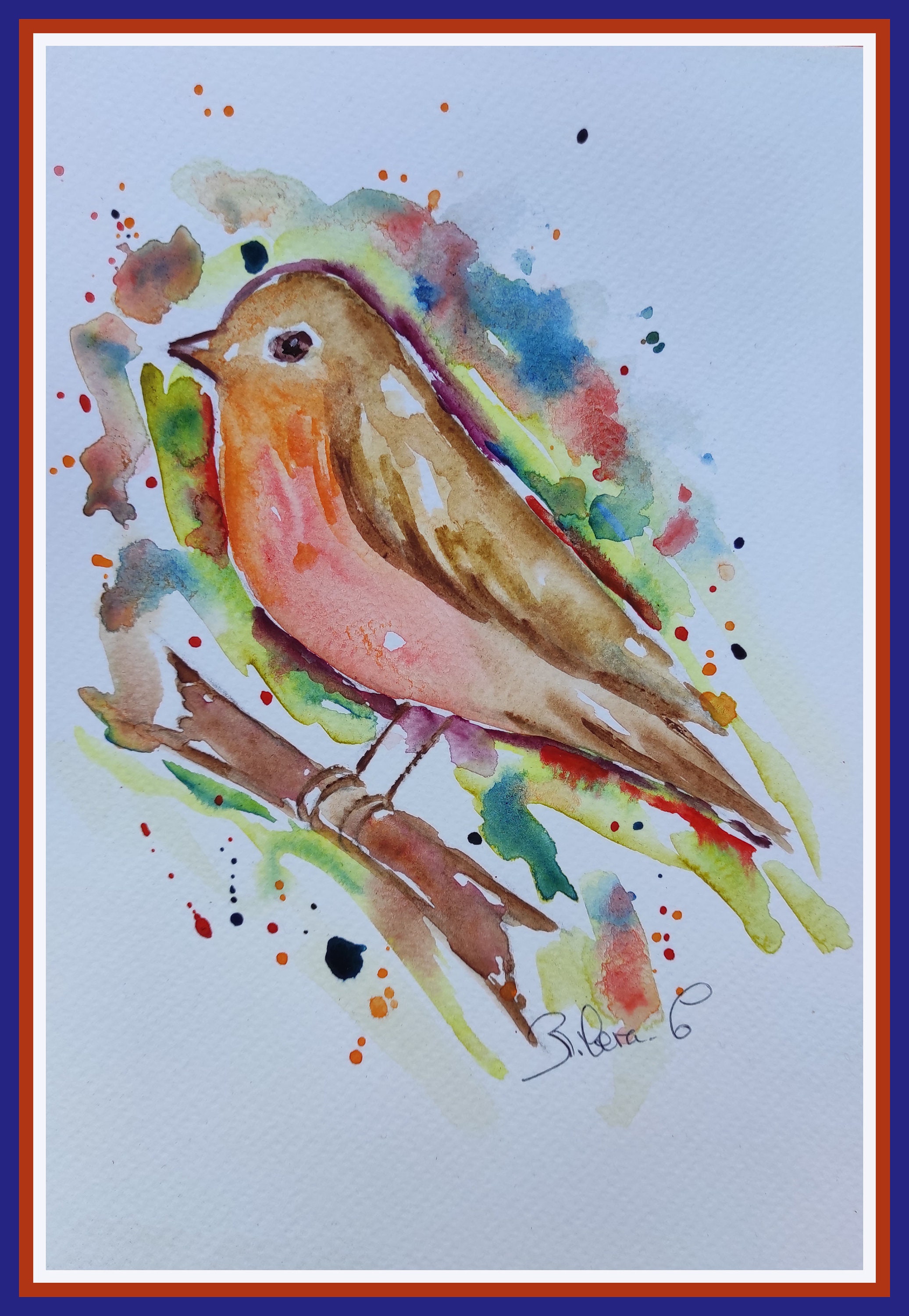 Red Robin Watercolor Painting Wall Art Mother's Day Gift - Etsy