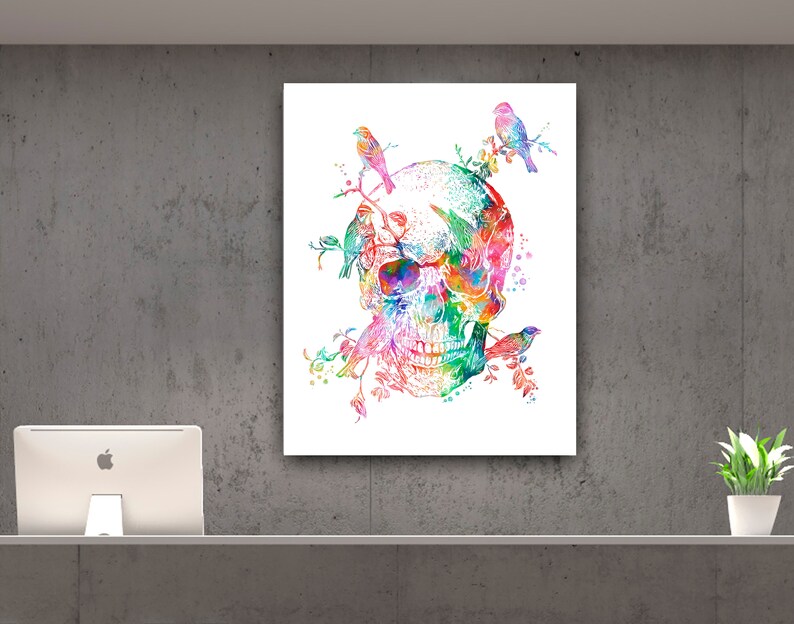 4 Skeletal Bones Artwork Anatomy Art Human Skull Rib Cage Pelvis ...