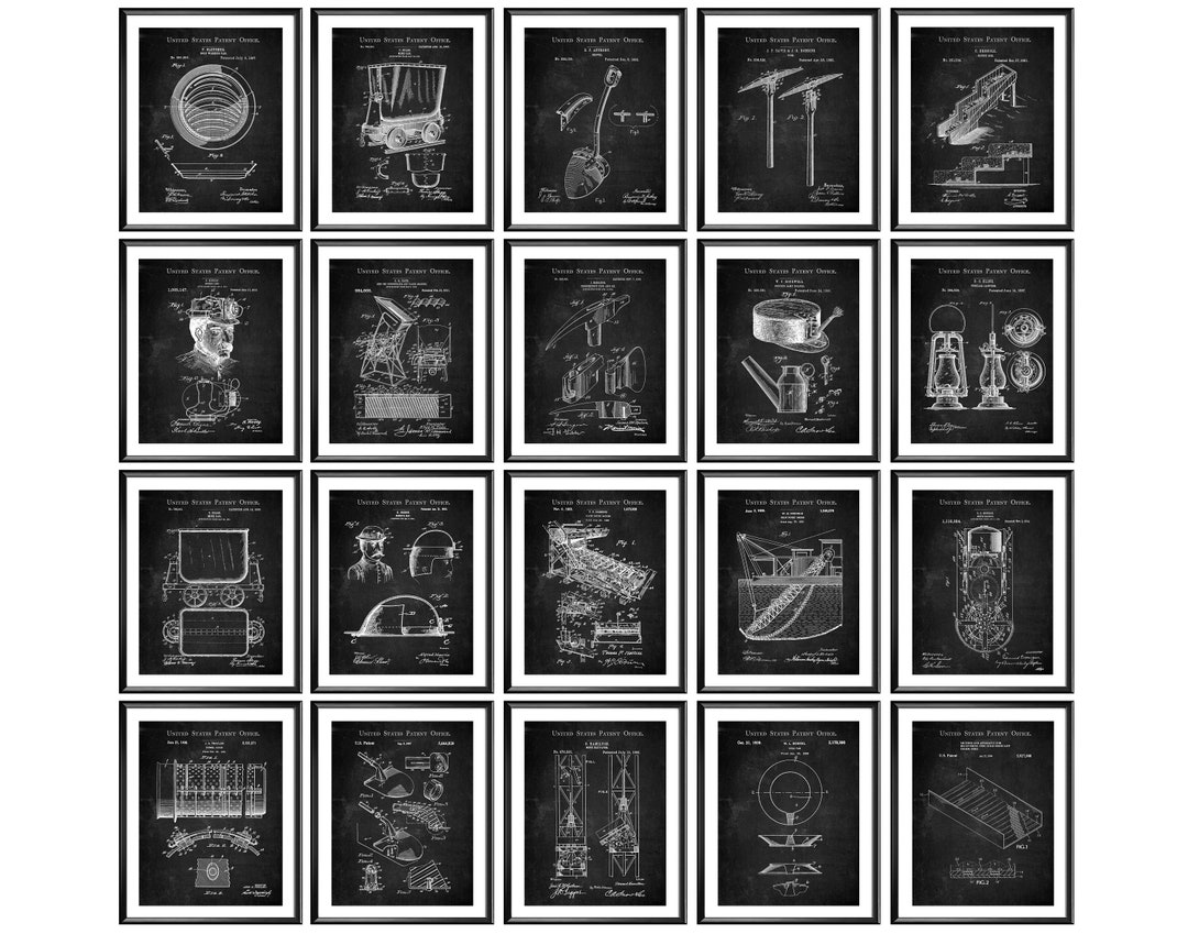 20 Gold Prospector Gift Gold Mining Patent Art Gold Panning Equipment ...