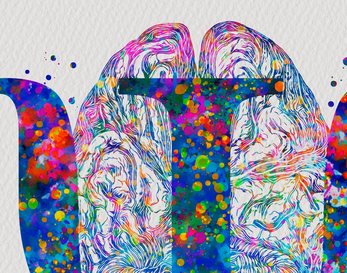 PSI Symbol and Brain Art Psychology Art Psychiatrist Gift Medical ...