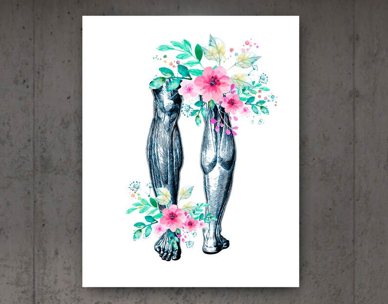 4 Floral Muscular System Anatomy Art Hand Foot Tendons - Etsy