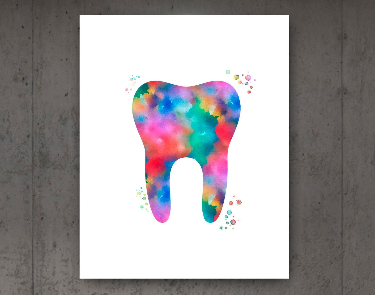 Dentist Office Decor Tooth Fairy Dental Tools Tooth Watercolor Art ...
