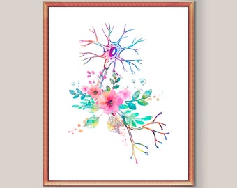 11 Neurogenetics Art, Neurology Drawing, Brain Anatomy Artwork, Neural ...