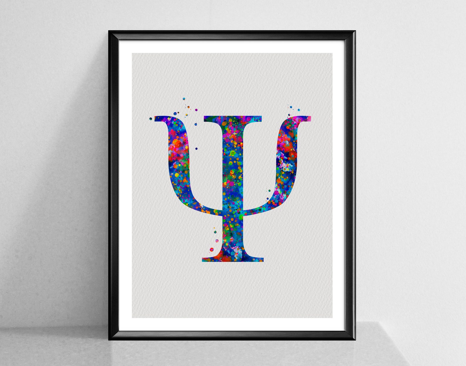 Psychologist Gift Psi Symbol Art Medical Symbol Poster | Etsy