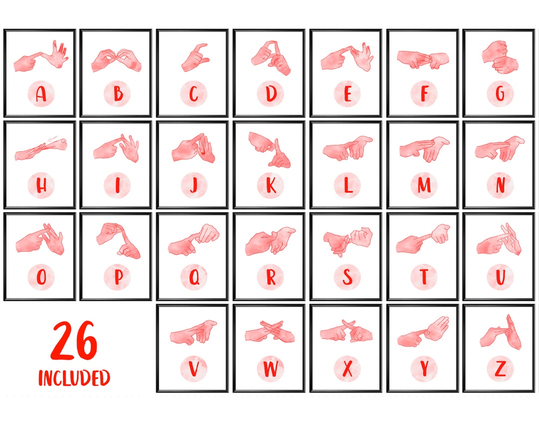 Auslan Fingerspelling Alphabet 26 Posters Teaching Resource Sign ...