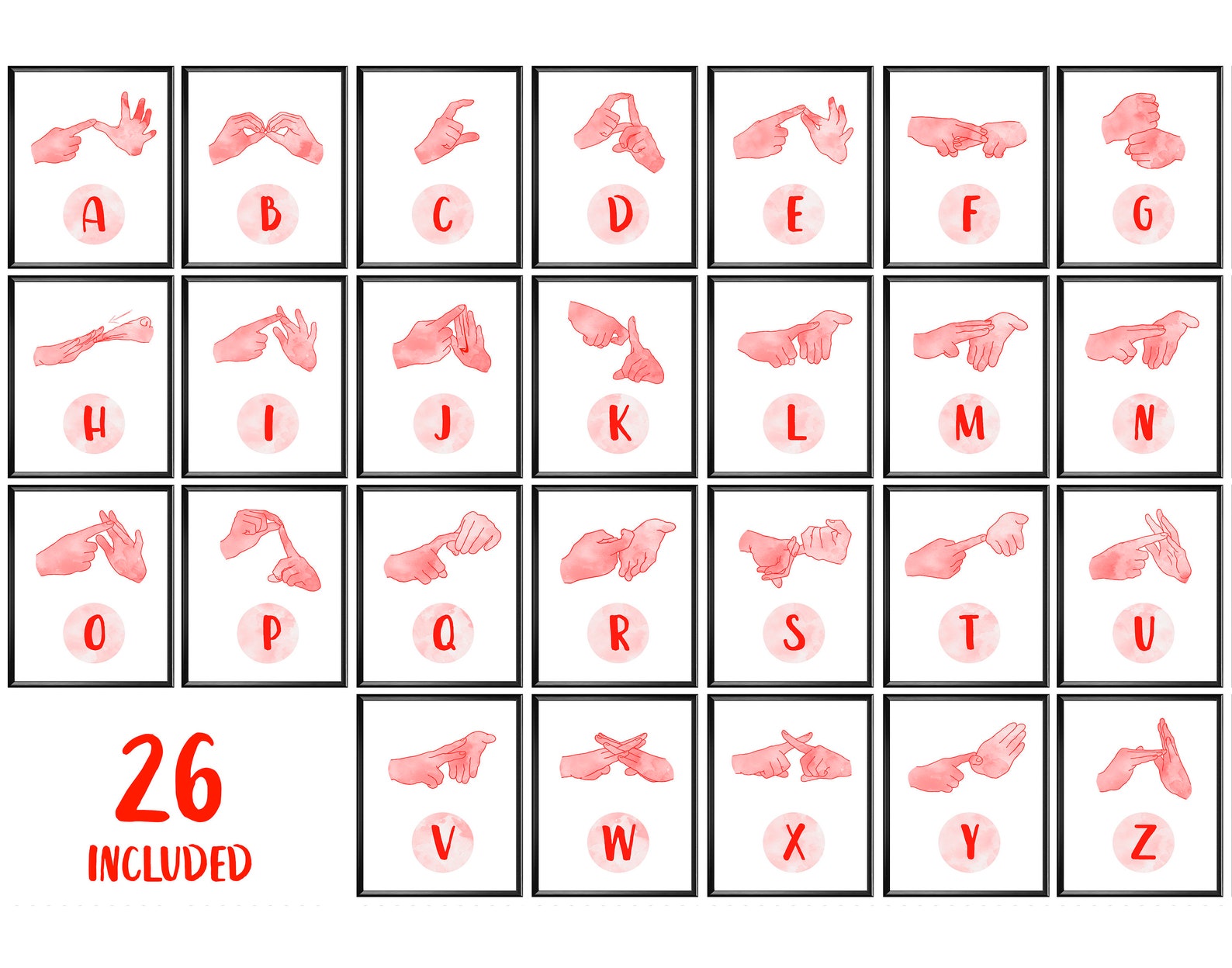 Auslan Fingerspelling Alphabet 26 Posters Teaching Resource Sign ...