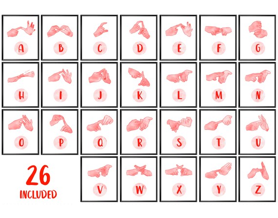 Printable Auslan Alphabet Printable Auslan Alphabet