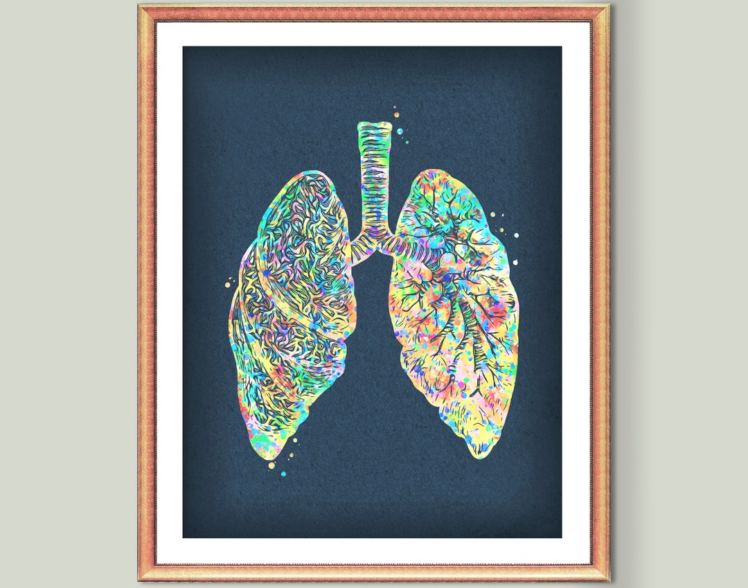 Anatomy Decor Doctor Gift Pulmonologist Gift Anatomical Lungs Art ...