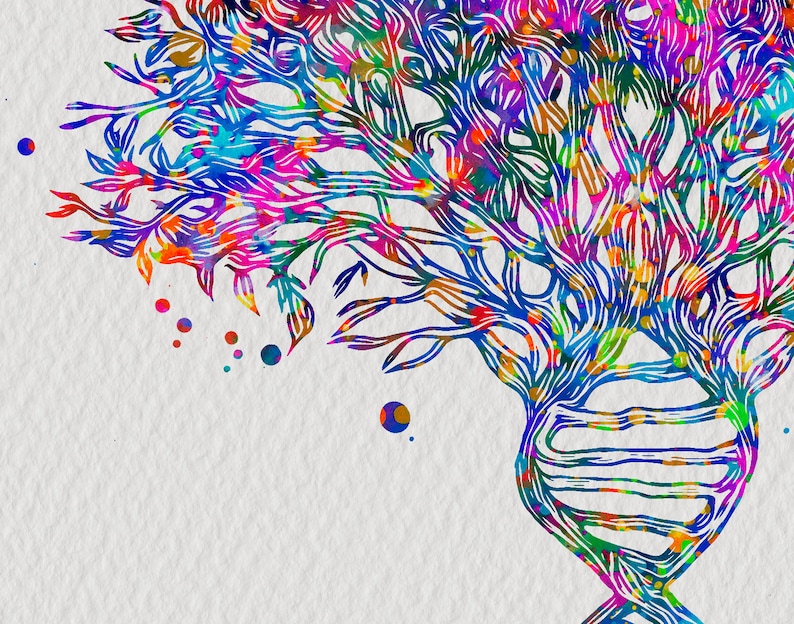 DNA Molecule Art Genetic Art Science Art DNA Helix - Etsy