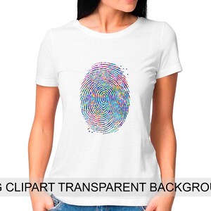 Human Fingerprint Clip Art PNG File Sublimation Design Idea Nurse Gift ...