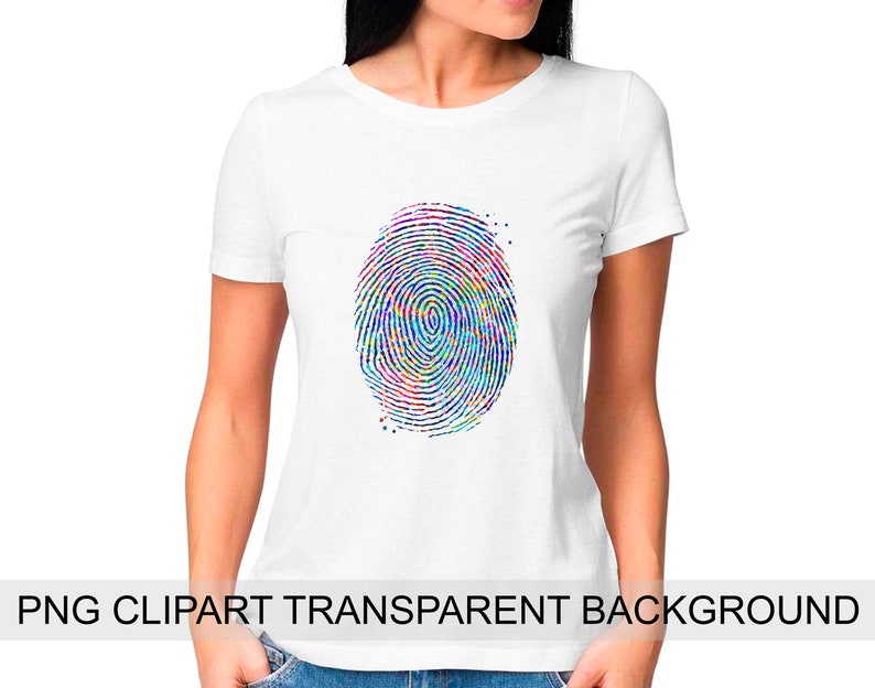 Human Fingerprint Clip Art PNG File Sublimation Design Idea - Etsy