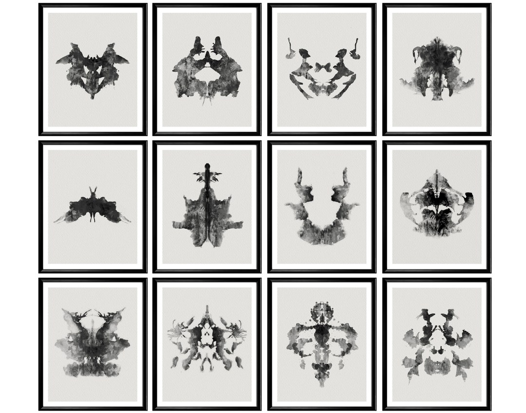 Rorschach Watercolor Test Psychology Art Psychiatrist Gift Medical ...