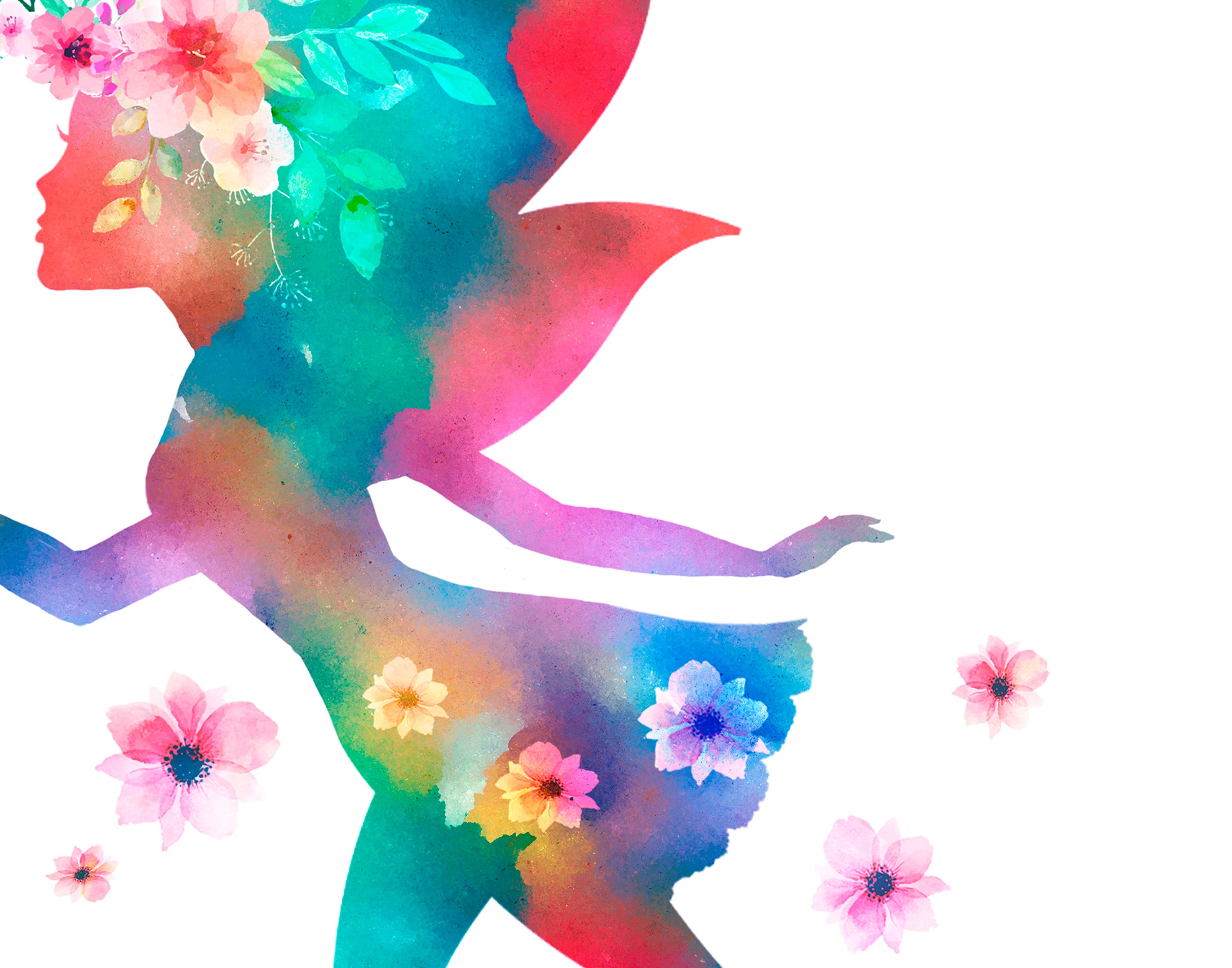 Tooth Fairy Watercolor Art Floral Dental Art First Lost Tooth - Etsy