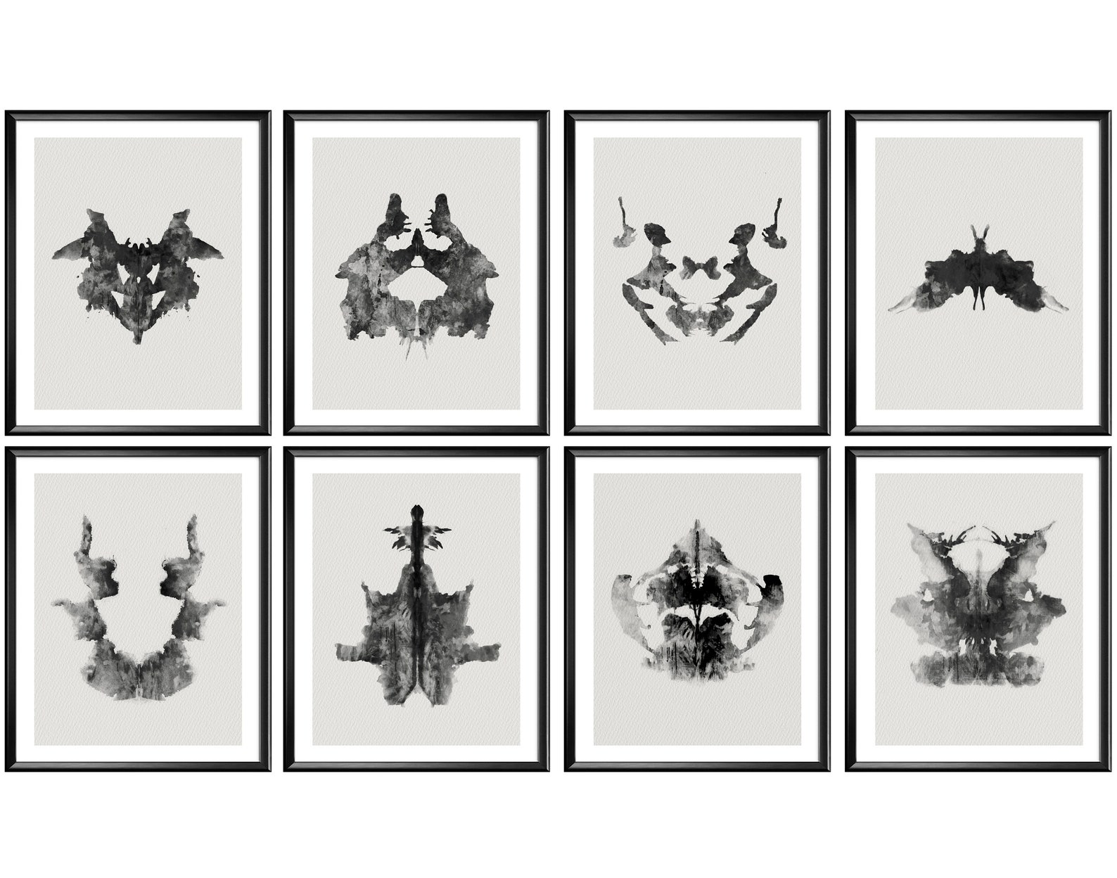 Psychiatry Test Print Rorschach Watercolor Spots Art Psychologist Gift ...