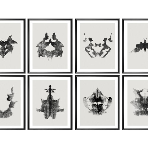 Psychiatry Test Print Rorschach Watercolor Spots Art - Etsy