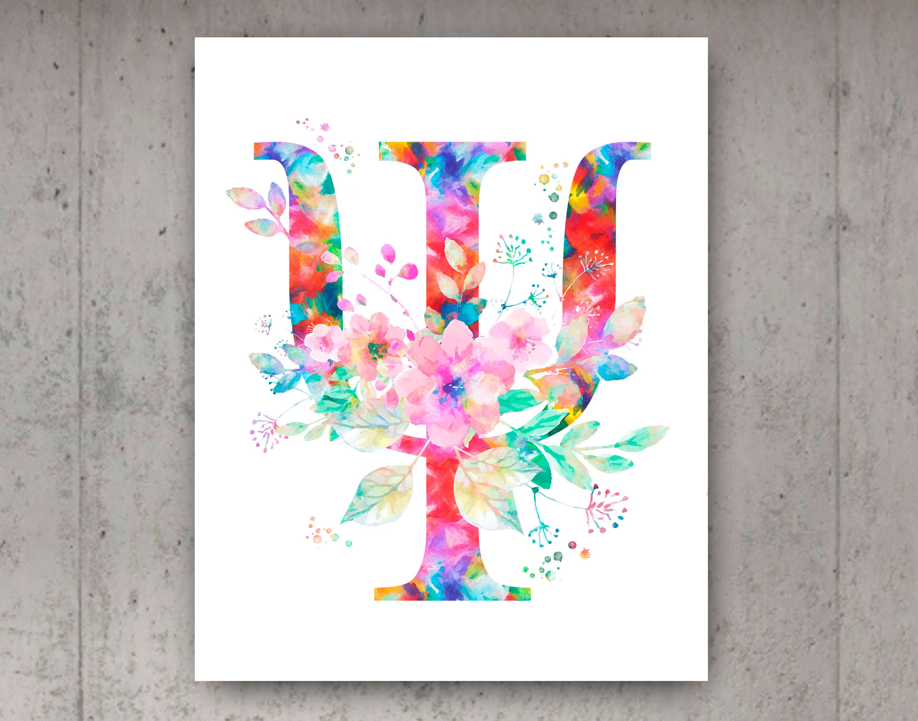 Floral Psychology Symbol Poster PSI Art Psychologist Gift - Etsy