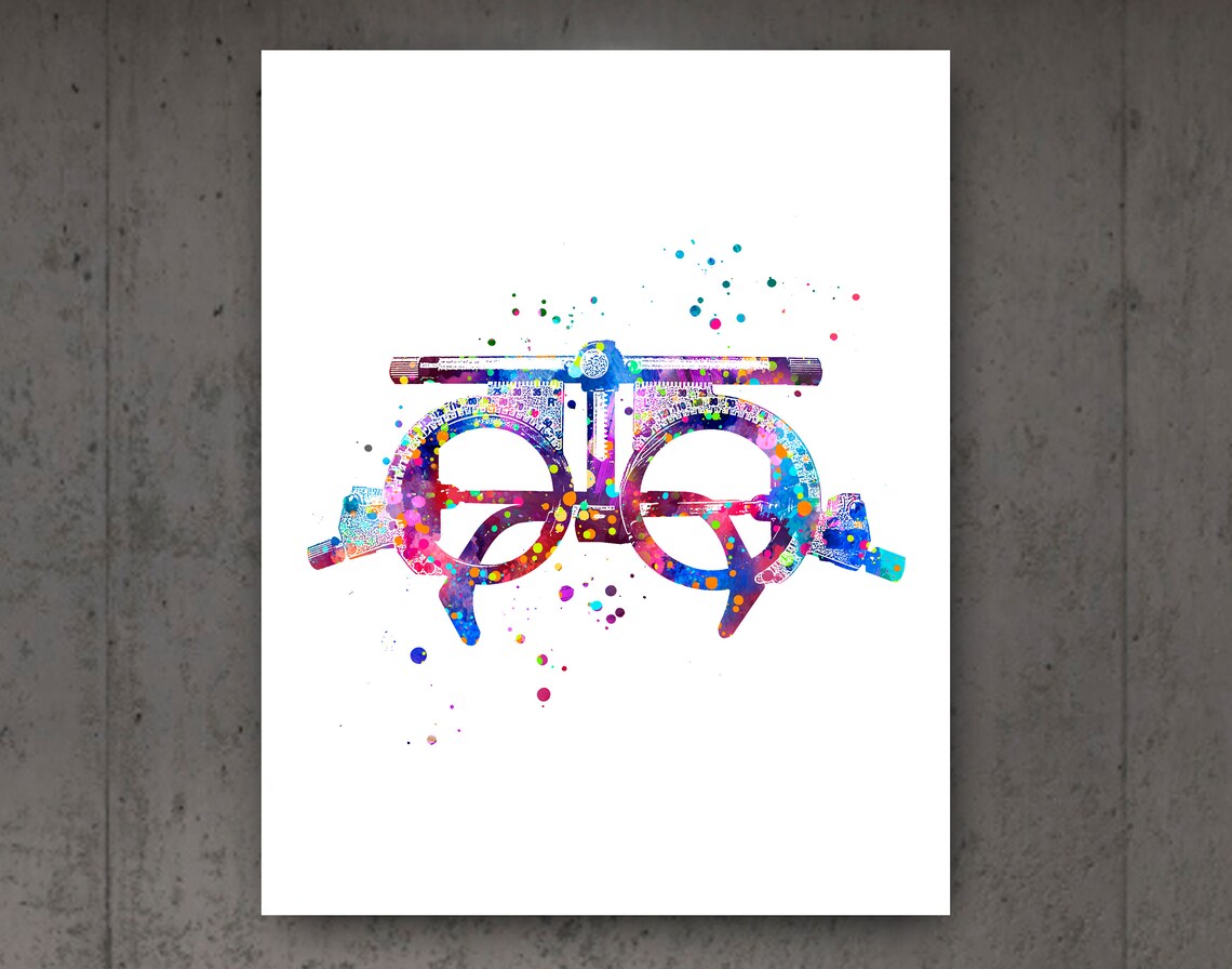 3 Optometry Art Ophthalmology Art Refractor Art Watercolor - Etsy