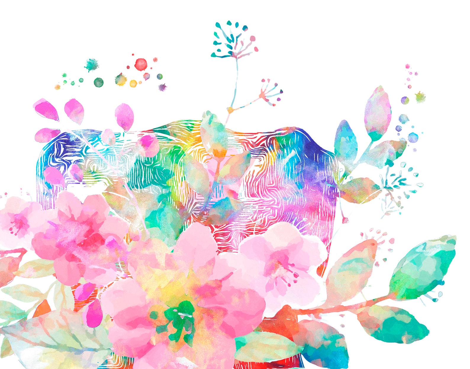 Floral Tooth Anatomy Print Watercolor Dental Art Dentist Gift - Etsy