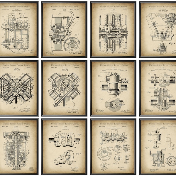 Car Engine Drawing - Etsy