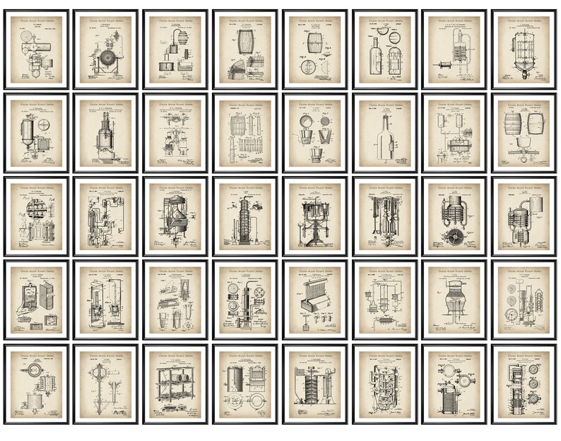 40 Whiskey Blueprint Whisky Patent Art Alcohol Still Equipment - Etsy