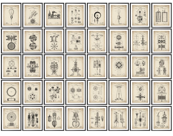 40 Vintage Electrical Inventions Patent Art Technical - Etsy