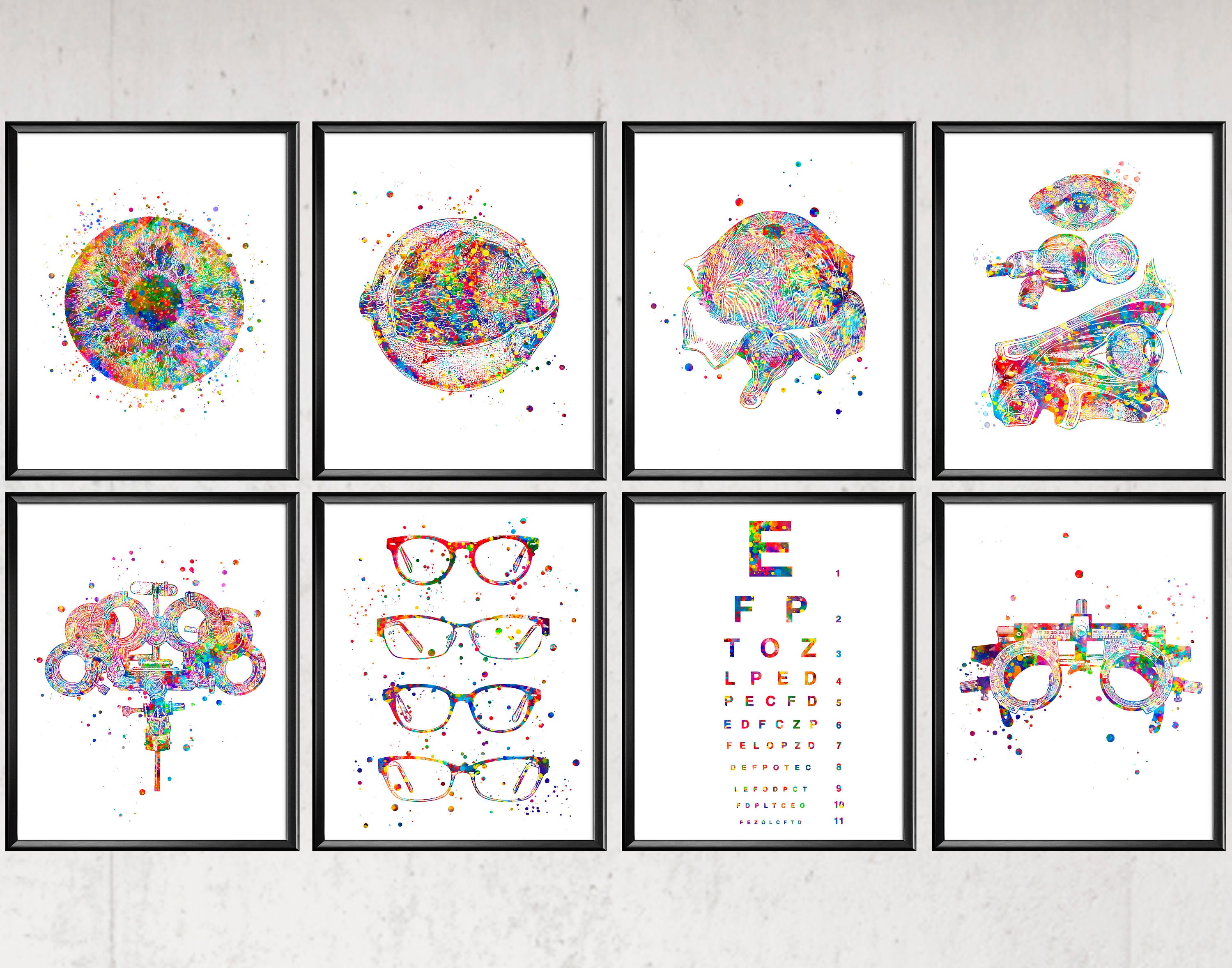 Optometrist Office Decor Eye Anatomy Art Ophthalmology - Etsy