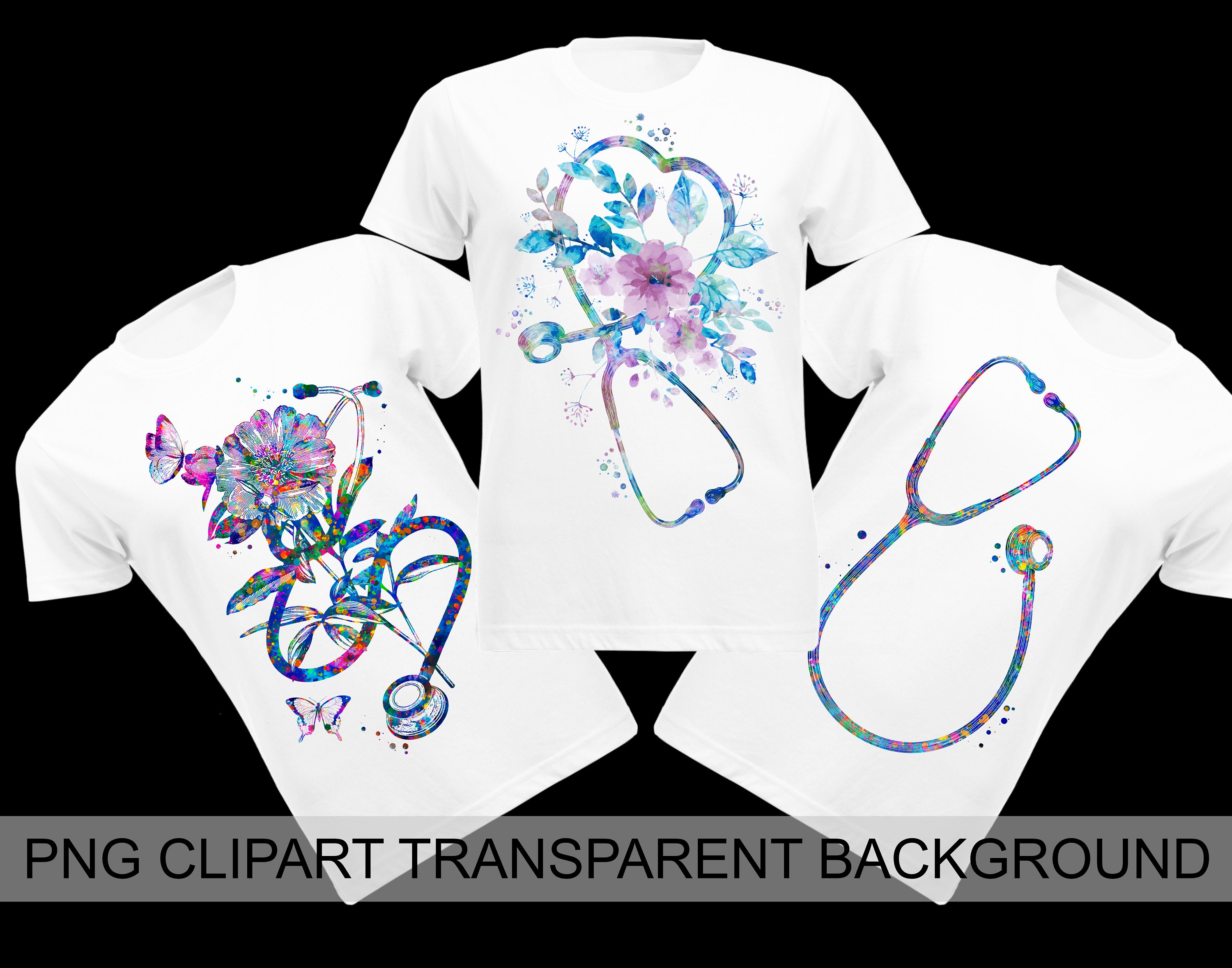 3 Stethoscope Clipart Doctor Tools Medical Equipment Nurse - Etsy