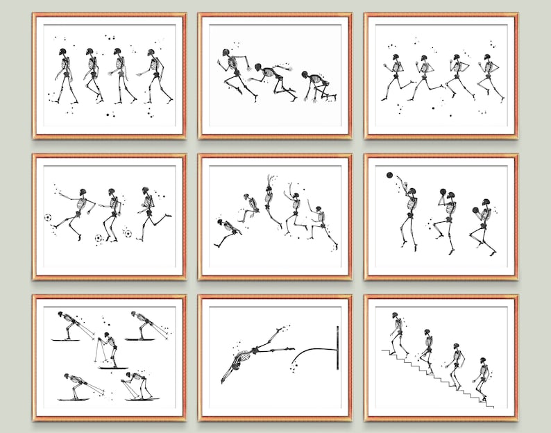 9 Sport and Exercise Actions Phases Art Running Movement - Etsy