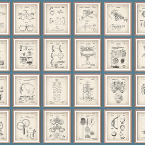 24 Vintage Optometry Patent Prints Ophthalmology Blueprint Medical Art ...