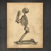Praying Skeleton Vintage Poster Anatomical Art Medical Artwork Antique ...