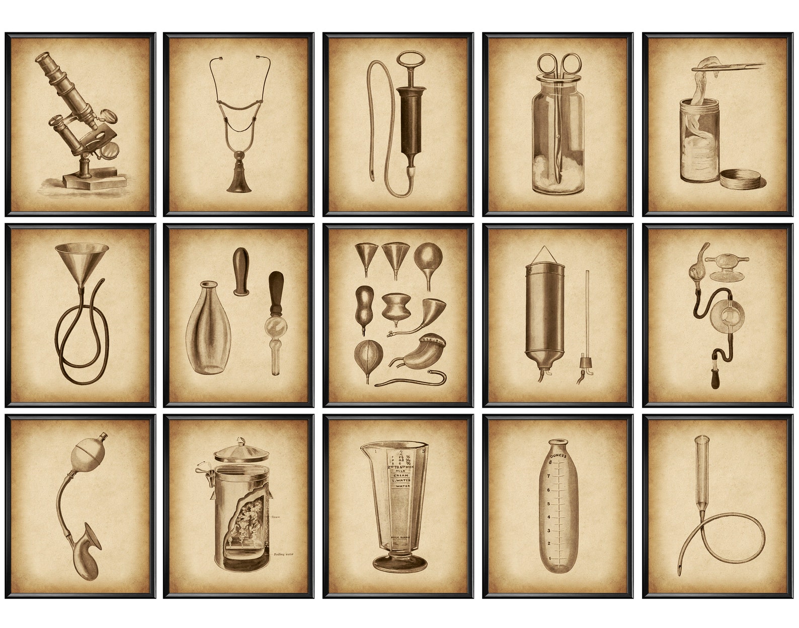 15 Antique Medical Instruments Art, Nurse Tools, Doctor Assistant ...