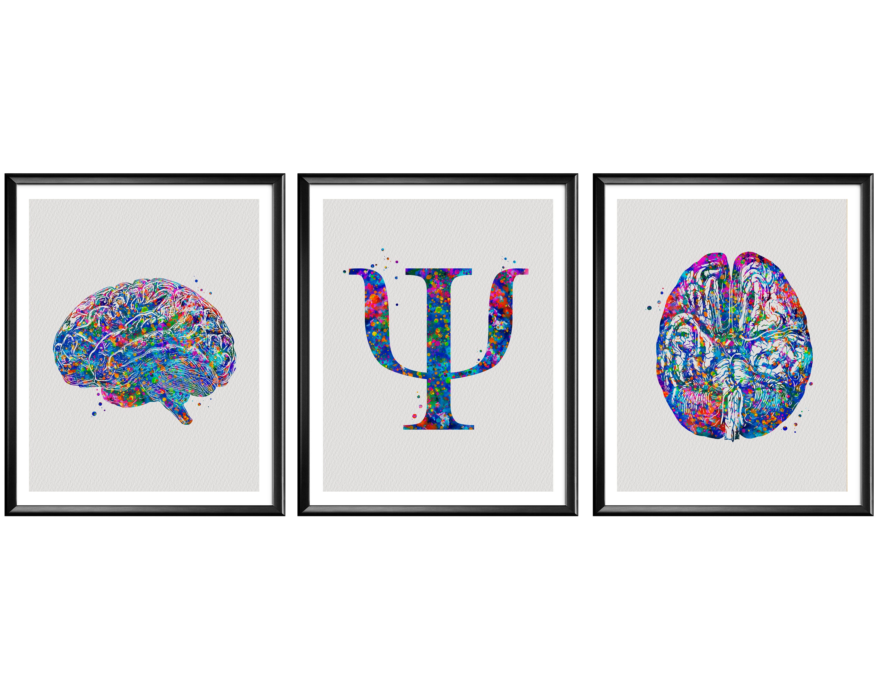 Psychologist Gift Psi Symbol Art Medical Symbol Poster - Etsy