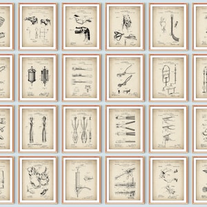 24 Veterinary Surgery Patent Posters Vet Blueprint Horse Doctor Gift ...