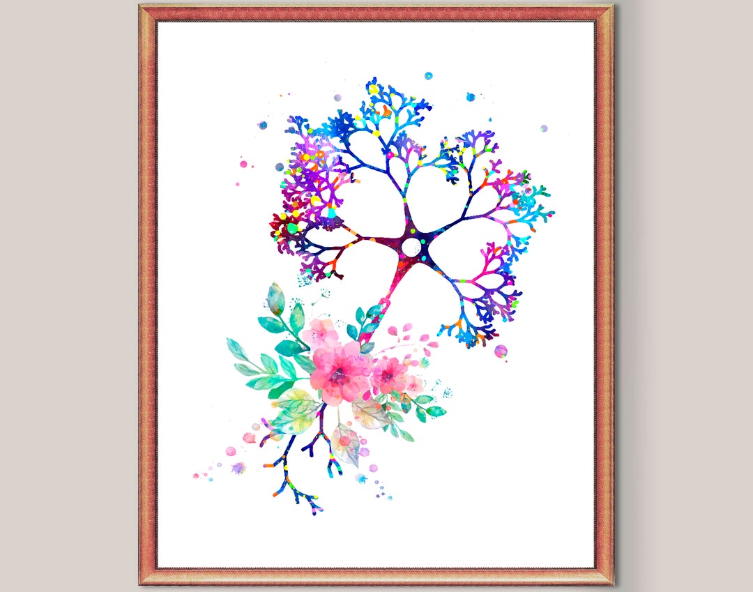 Neuron Art, Anatomy Art, Neurology Art, Nervous System Art ...