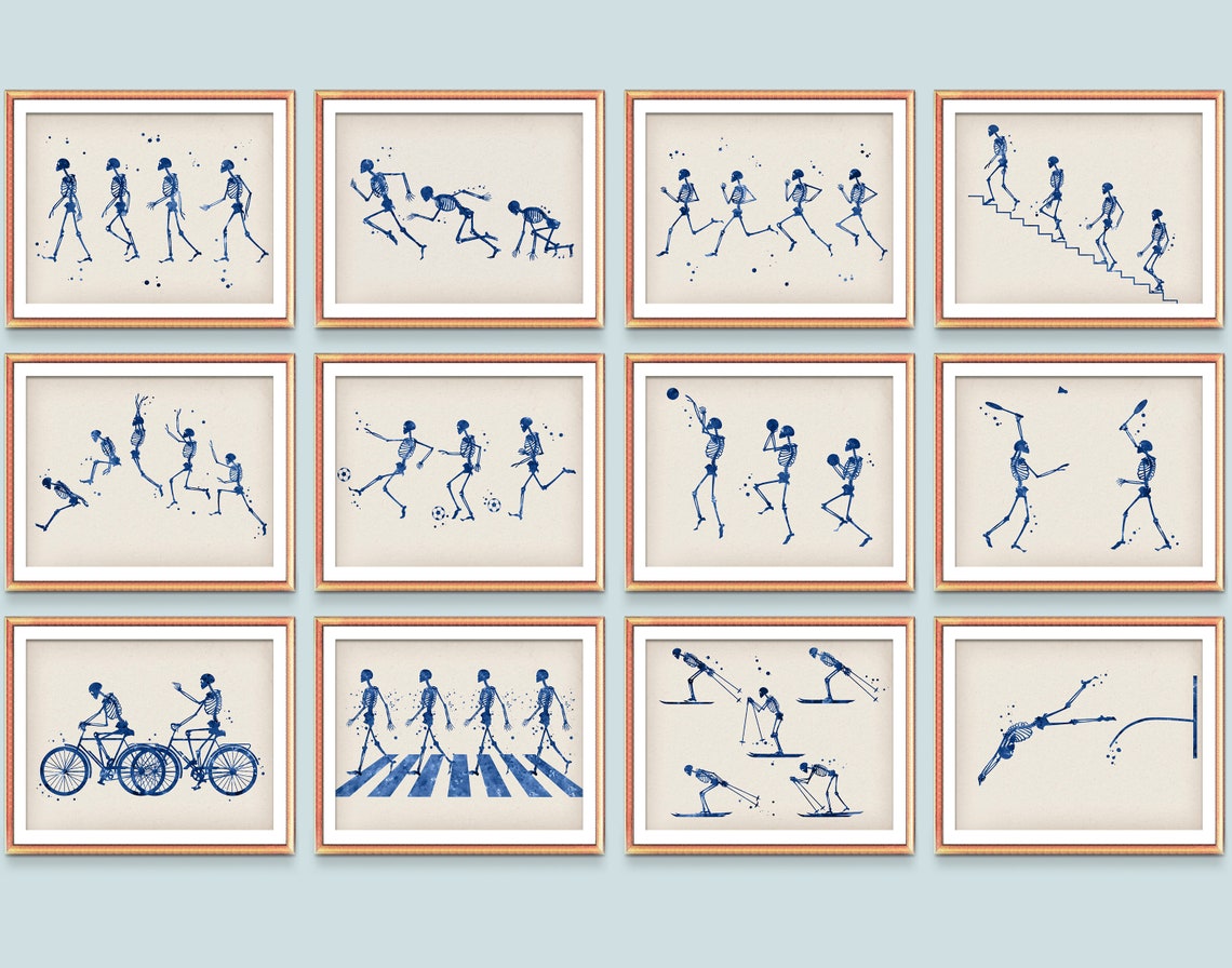 12 Phases Art Posters Skeleton Anatomy Art Medical Decor - Etsy