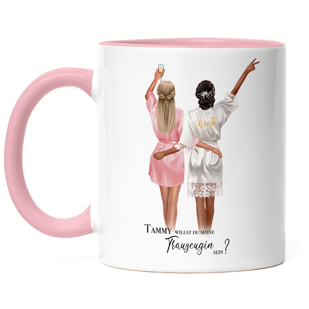 Do You Want to Be My Maid of Honor Cup Pink Personalized Name - Etsy