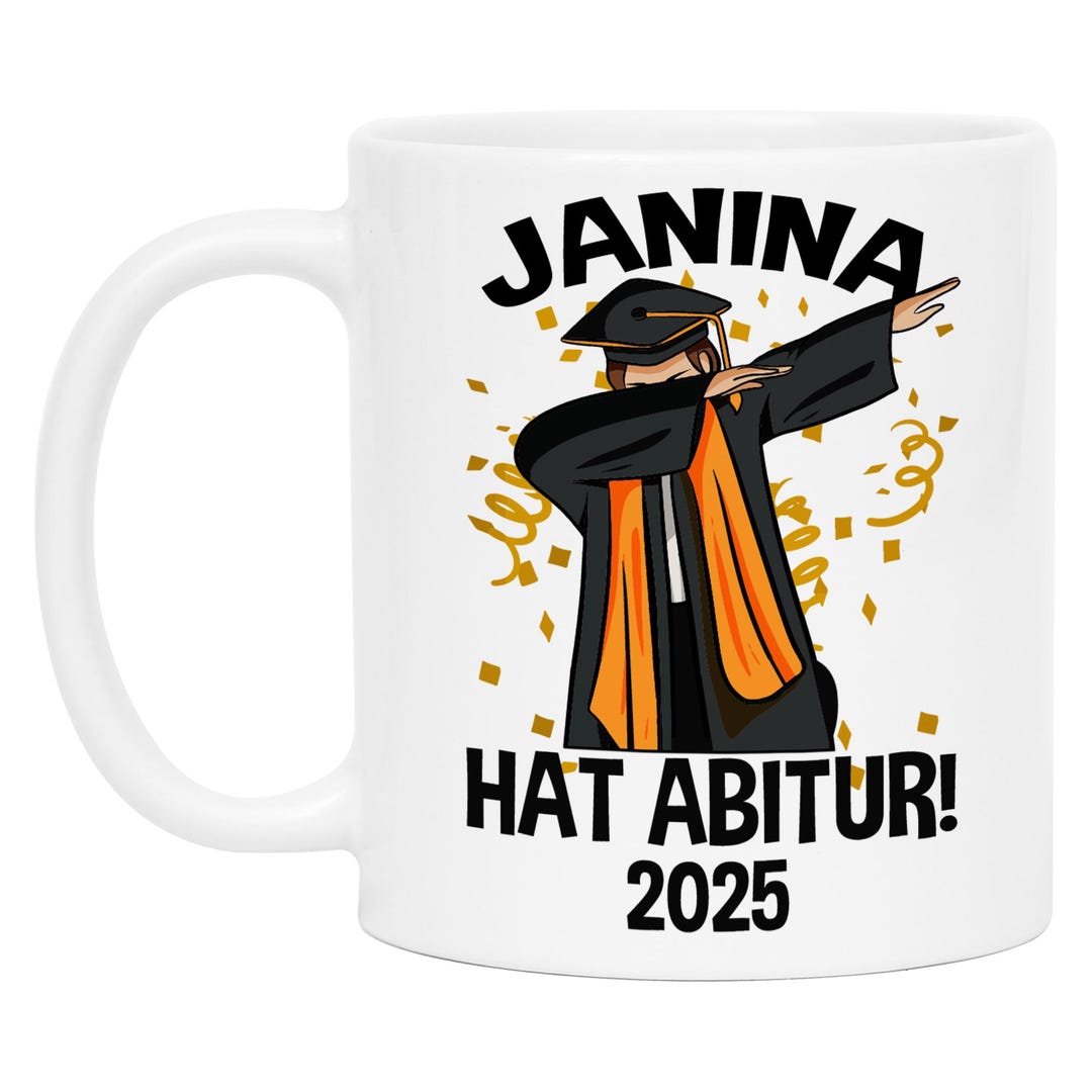 Cup Abitur Dab Graduation Abi 2025 Gift School Personalized With Name ...