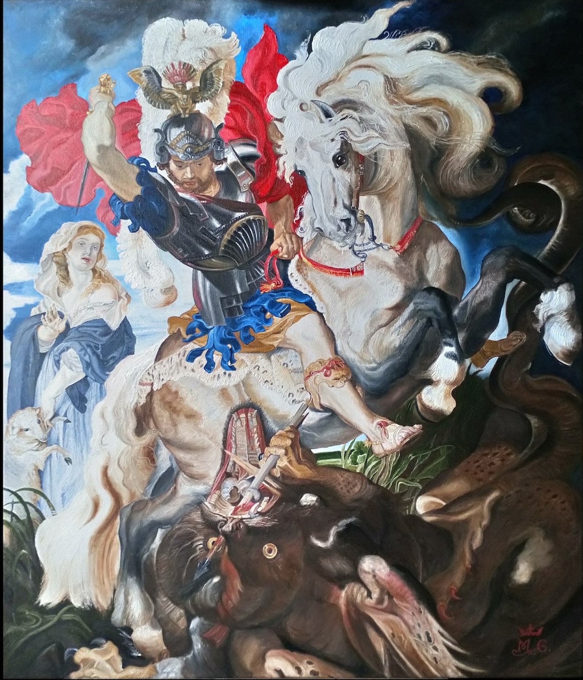 Rubens Peter Paul Saint George and the Dragon 1605 1607 | Etsy
