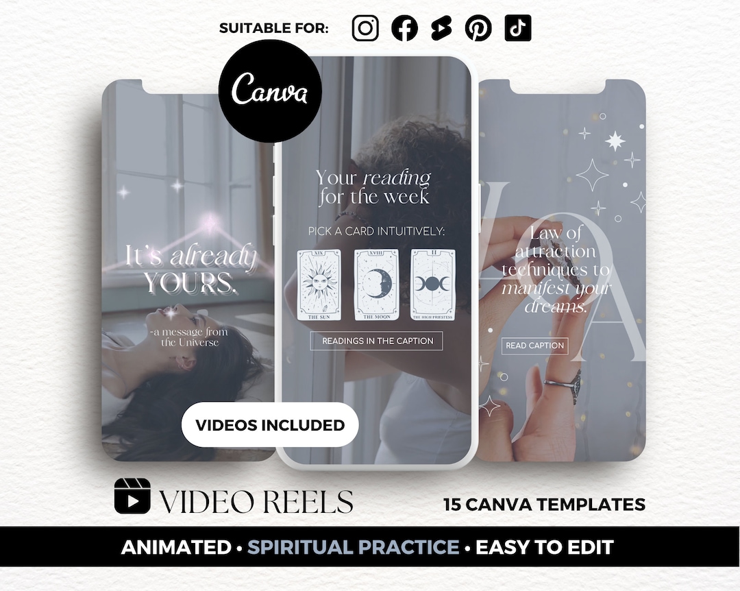 Spiritual Instagram Reel Templates for Coaches, Mystical Instagram ...