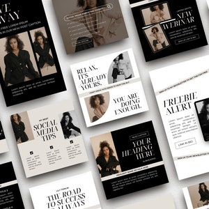 Social Media Templates Canva, Editorial Aesthetic Instagram Templates ...