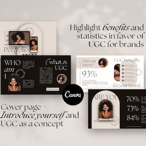 UGC Portfolio Template Canva, UGC Landing Page, UGC Website, Creator ...